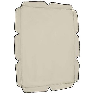YARDWE Patio Waterproof Swing Seat Cushion Sunshade Cover Replacement Polyester Canopy Protector for Outdoor, Two-seat 55Ã—47 Inch (Beige)