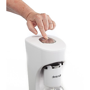 Drinkmate OmniFizz Sparkling Water and Soda Maker, Carbonates Any Drink, ULTIMATE BUNDLE - Includes three 60L CO2 Cylinders, Two Carbonation Bottles, and Fizz Infuser (Classic White)