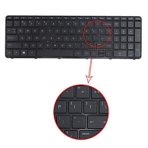 TLBTEK Replacement Keyboard with Frame Compatible with HP Pavilion 15-f 15-g 15-r 15-e 15-f387wm 15-d035dx 15-f233wm 15-f272wm 15-f010wm 15-n290nr 15-e 15-f222wm 15-f271wm US Layout