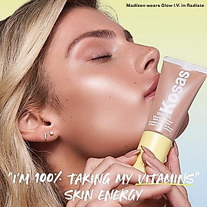 Kosas Glow I.V. Vitamin-Infused Skin Enhancer Face Makeup - Tinted Beauty Highlighter for a Healthy Glow - Illuminate