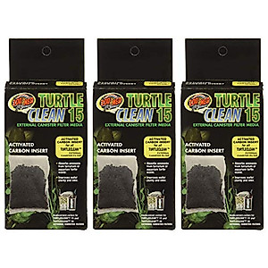 (3 Pack) Zoo Med Turtle Clean 15 Activated Carbon Inserts