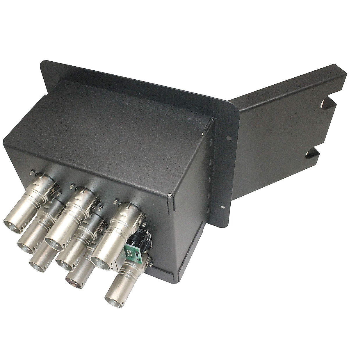 MCSPROAUDIO Recessed Floor Stage Box with 8 XLR Female to Male and 1 CAT5 Passthrough Jacks