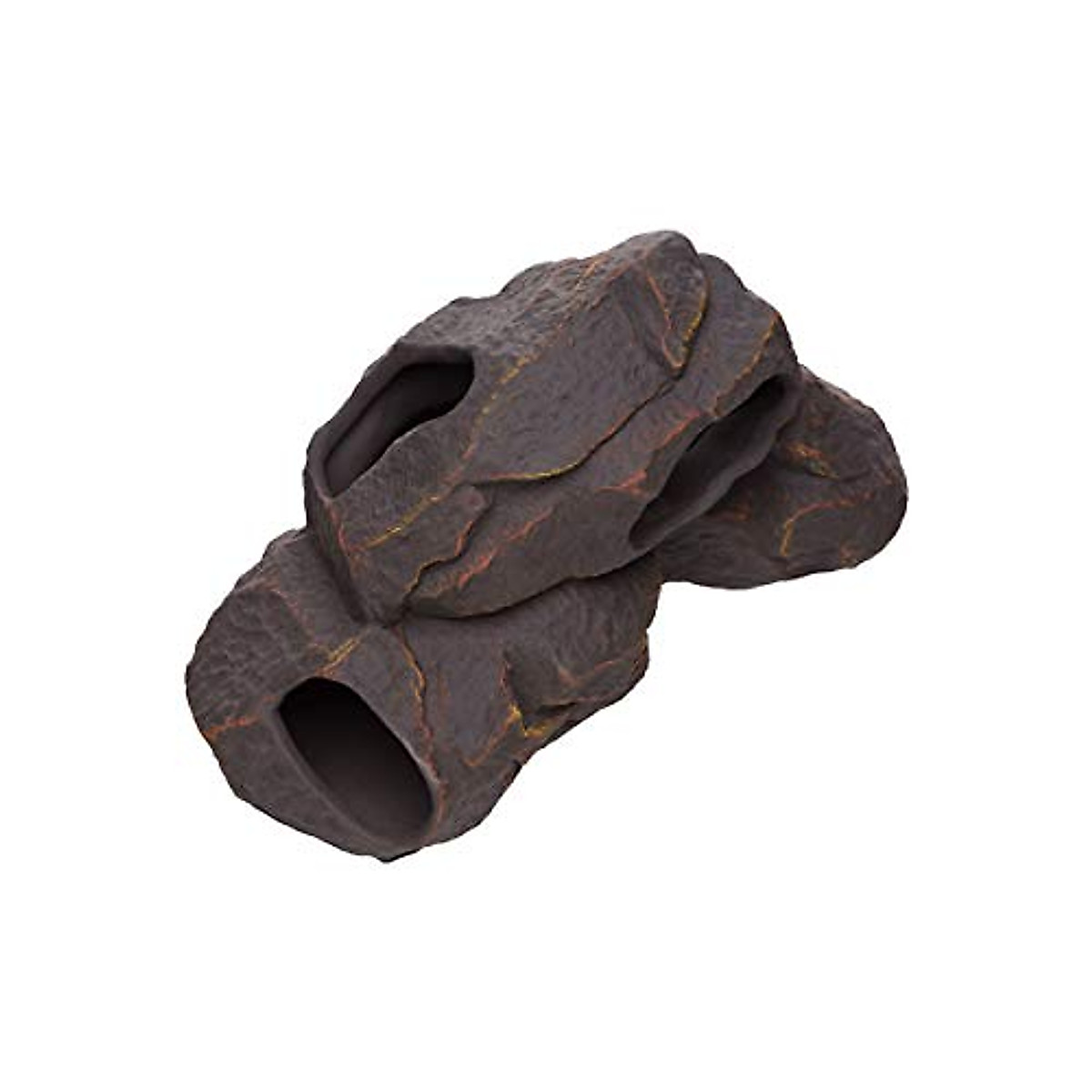 Plecoceramics Ceramic Magma Rock Stone Decoration - Aquarium Fish Tank Hideway Decor - for Cichlids Plecos Bettas