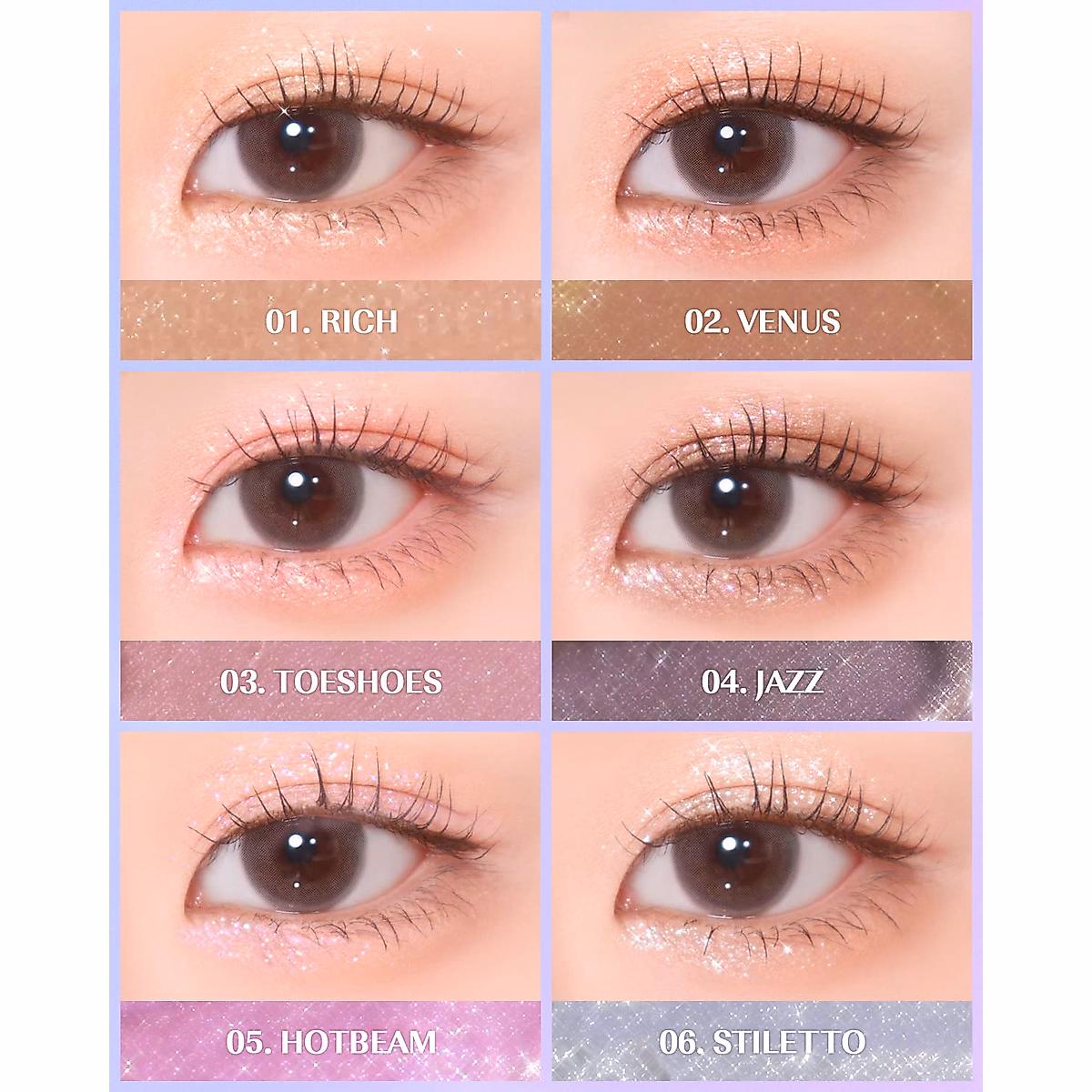 AMTS webtoon True Beauty Makeup liquid glitter eyeshadow, vegan korean eye glitter, shimmer eyeshadow highlighter, kbeauty, kdrama #04 Jazz