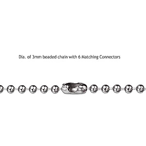 Pull Chain Extension for Ceiling Fans and Light Fixture, 59-inch Long with 6 Matching Connectors (Silver)