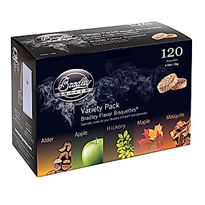 Bradley Smoker Bisquettes For Grilling and BBQ, 5 Flavour Variety, 120 Pack