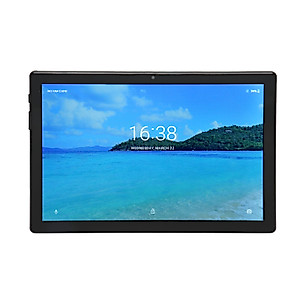 Jopwkuin Gaming Tablet, 2 Card Slots 5G WiFi 4G LTE Dual Camera 8GB RAM 256GB ROM 10.1in FHD HD Tablet with Keyboard for Travel (US Plug)