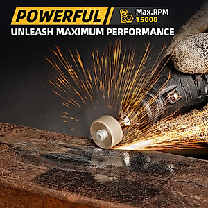 Sbestily Sanding Bits for Dremel Rotary Tool，Grinding Stone Diamond Sanding Drill Bits with 1/8" Shank - Tough Enough to Metal Rust Removal/Smoothing/Sharpening - 80 Grit 1 Pack