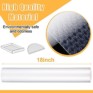 3 Rolls Shelf Liner Non Adhesive Cabinet Liners 18 Inch x 17 ft Refrigerator Liner EVA Kitchen Liner Washable Oil Proof for Kitchen Cabinet, Shelves, Refrigerator, Storage, Desks