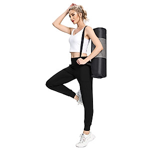 Mesily Women's Joggers High Waist Yoga Pockets Sweatpants Sport Workout Pants