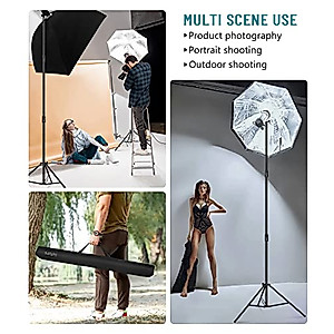Heavy Duty 9.2 Feet/110'' Light Photography Tripod Stand, Sdfghj Aluminum Spring Cushioned Lighting Stand with Carry Bag for Relfectors Portrait, Softboxes, Umbrellas, Backgrounds, Flash, 280CM