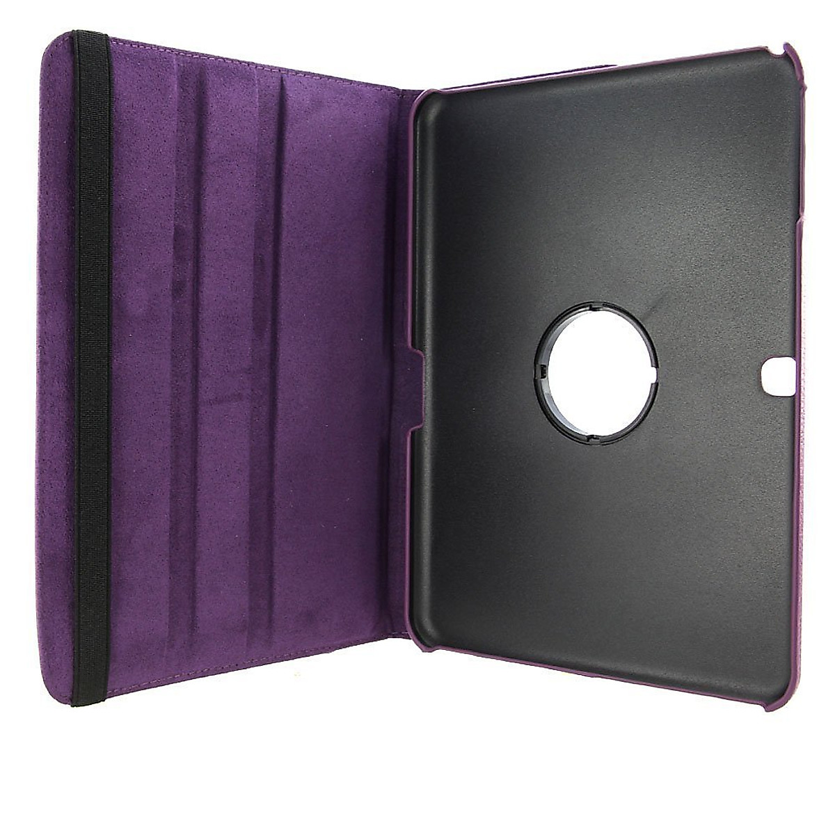 10.1 Case,Flying Horse 360 Degrees Rotating Stand PU Leather Case for T530 Auto Sleep/Wake Tablet (Purple)