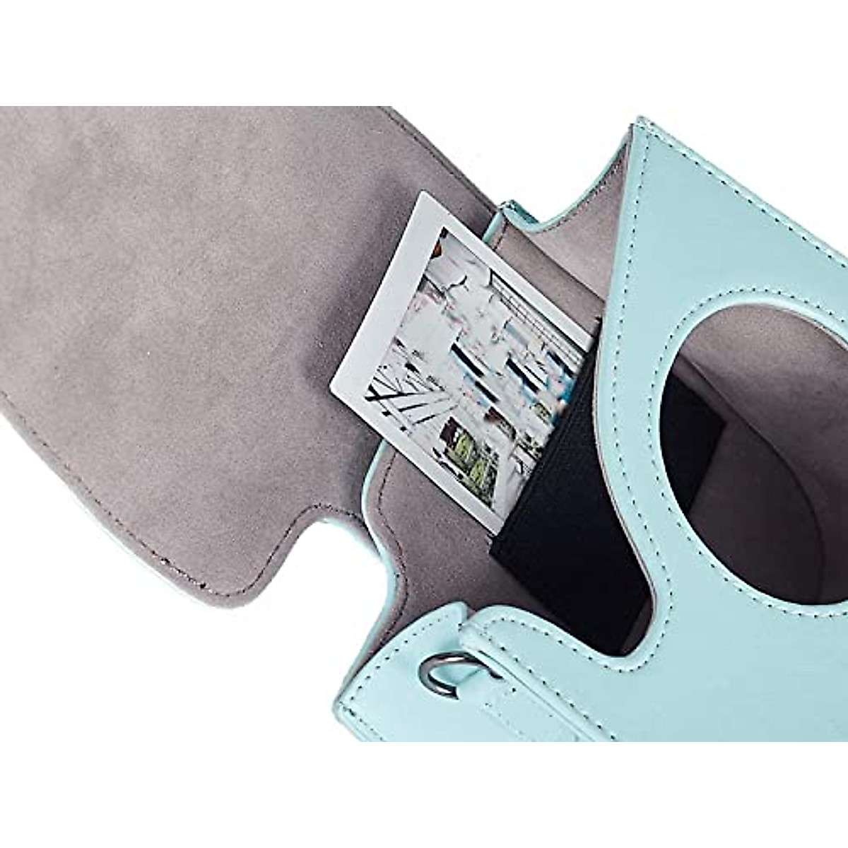 Phetium Protective Case Compatible with Instax Mini 7+ 7s 7c Instant Film Camera/Polaroid PIC-300, Premium Vegan Leather Bag Cover with Removable Strap (Blush Pink)