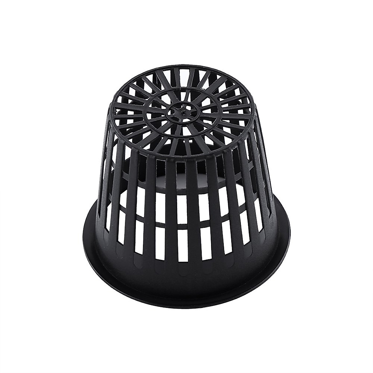 10Pack Net Pots 2.5 Inch Garden Plastic Slotted Mesh Net Cups Orchids Pots Mesh Baskets Hydroponics Supplies Cups Heavy Duty Plant Nursery Basket Planting Basket Cup with Wide Lip Design(Black)