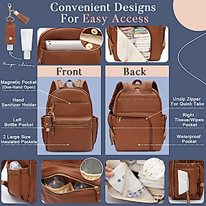 miss fong Diaper Bag Backpack Leather Diaper Bag(Regular Size & Mini Size)