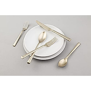 Cambridge Silversmiths Gilda Champagne Satin 20-Piece Flatware Set, Service for 4