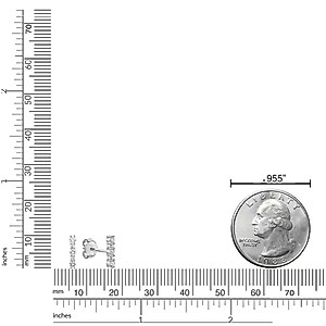 1/4 Carat Lab Grown Diamond Mini Bar Stud Earrings for Women in 10k White Gold (G-H, VS2-SI1, cttw) Post With Friction Back by Lavari Jewelers
