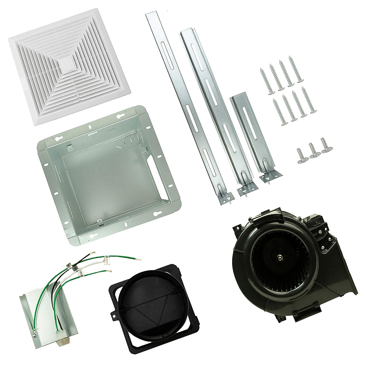 BV Bathroom Fan Ultra-Quiet Bathroom Ventilation & Exhaust Fan,110 CFM 1.2 Sones Ceiling Fan Residential Remodel Extractor, 4 Inch Duct Collar, Easy to Install & Replace (No Attic Access Required)