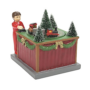 Department 56 Village Collection Accessories Christmas Morning Express Train Animated Figurine, 2.87 Inch, Multicolor