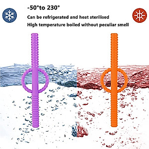 INTATIKOO Baby Hollow Teether Tubes,Teething Straws for Babies 0 6 12 18 Months,Soft & Durable Infant Teething Toys,BPA Free& Easy to Clean