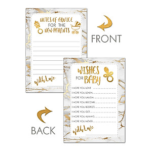 Baby Shower Game Bundle | 40 Cards - Four Baby Shower Activities | Baby Shower Price Is Right | Baby Shower Word Unscramble | Notes of Advice | Wishes for Baby | Baby Shower Activities