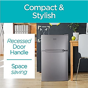 BLACK+DECKER BCRDK32V 2 Door Separate True Freezer (VCM) Mini Fridge