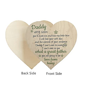 Dadaly Decor Daddy to Be Sign Gifts from Bump for Dad/Father New Born Baby Son Daughter Plaque