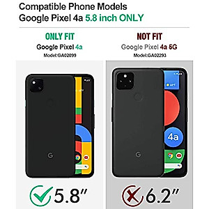 Lanhiem Pixel 4a Case, IP68 Waterproof Dustproof Shockproof Case [NOT Fit 5G Version] with Built-in Screen Protector, Full Body Underwater Protective Cover for Google Pixel 4a (4G Only), Black/Clear