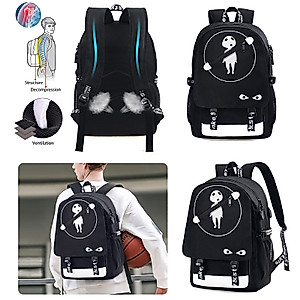 Anime Laptop Backpack for Boys, Kodama School Bags Bookbags for Teen Boys