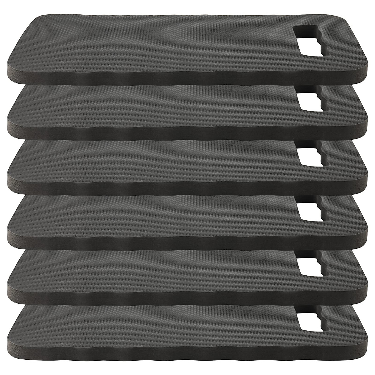 MAHIONG 6 Pack Garden Kneeling Pads, Foam Thick Knee Pad, Kneeler Mat for Long Gardening Hours, Yoga, Prayer and Exercise 16 x 7 x 1 Inch, Black