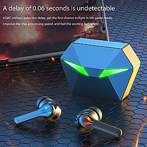 Low Latency Wireless Earphone TWS Gaming Headset with Bass Waterproof Sports Headphones Gamer Earbuds for iPhone, Samsung,LG and Other Mobile Phones, Tablets,TV's, Smart Bluetooth Devices