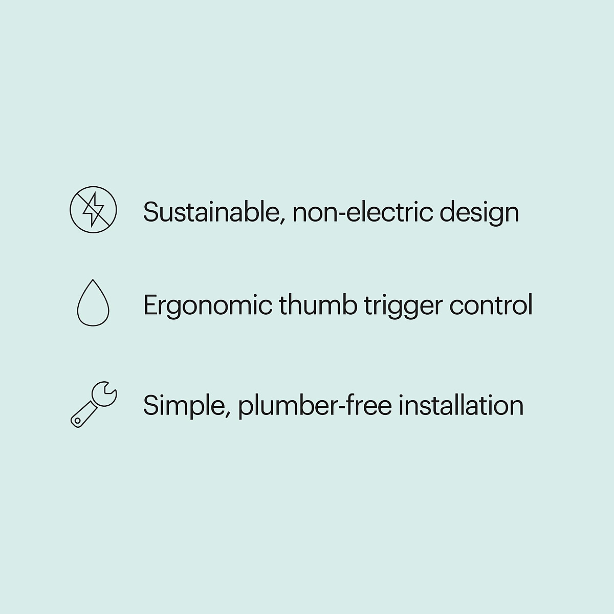 Brondell PS-91W PureSpa Essential Handheld Bidet Sprayer for Toilets, Includes Spiral Metal Hose and Holster, Ambient Temperature, White