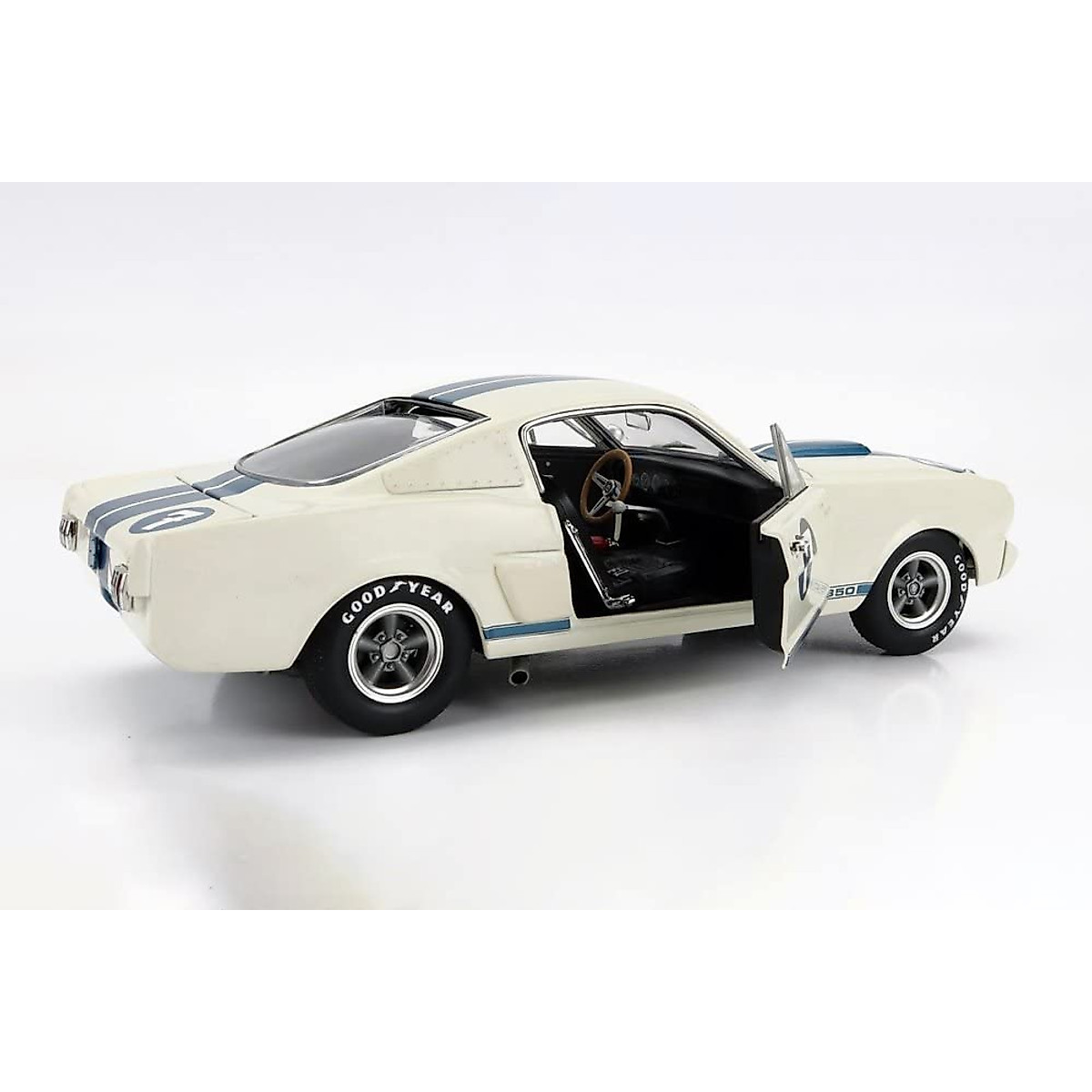 1965 Shelby G.T. 350R #7, White - Acme A1801814-1/18 Scale Diecast Model Car