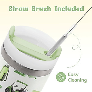 Golf Gifts for Boys Men, Golf Tumbler with Handle and Straw for Kids 14oz, Golfer Lover Gifts, Stainless Steel Funny Dog Mug, Golfer Gift for Boys Girls Him Son on Birthday