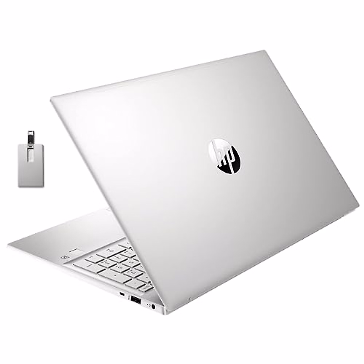 HP 15.6" FHD Business Laptop, AMD Ryzen 5-5625U Processor, AMD Radeon Graphics, 8GB RAM, 256GB PCIe SSD, HD Webcam, Bluetooth, Wi-fi, HDMI, Win 11, Silver, 32GB Hotface USB Card
