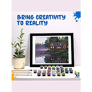 Paint by Number for Adults: Beginner to Advanced Number Painting Kit - Fun DIY Adult Arts and Crafts Projects - Kits Include - (Cabin Fever, 16" x 20" Unframed)