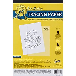Aunt Martha's 8.5-Inch by 12-Inch Tracing Paper, 50-Sheet