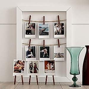 LWR CRAFTS Wooden Large Clothespins 3-5/16" 8.4cm 30 Pieces Per Pack (Black)