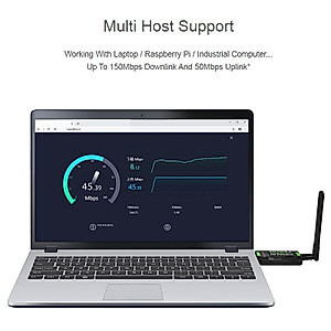 4G LTE USB WiFi Modem, LTE/4G 150 Mbps USB Mobile Module with SIM Card Slot, High Speed Portable Travel Hotspot Mini Router Supports USB, UART for PC, Industrial Computer