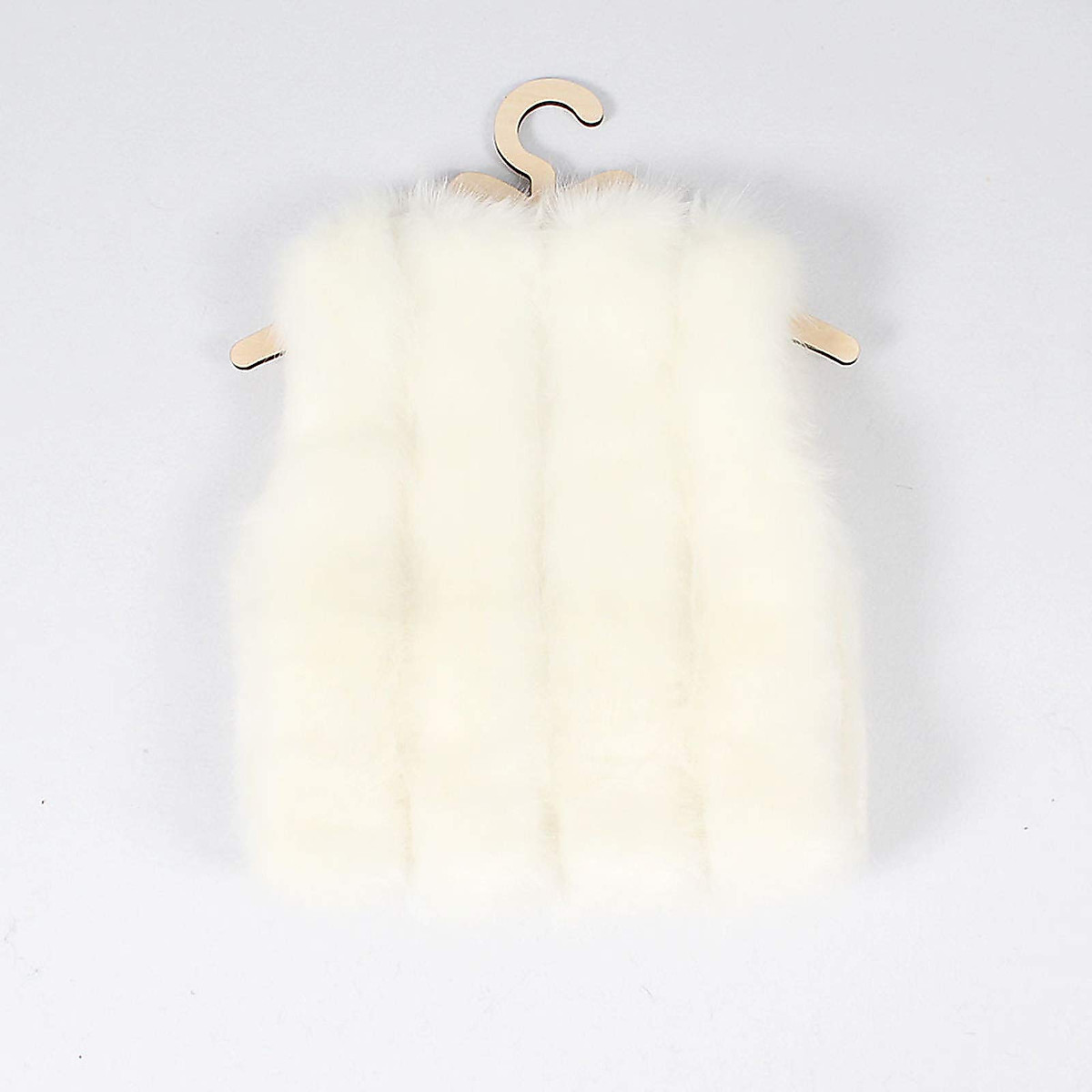 Sharemen Kids Girls Black Vest Children Winter Warm Clothes Faux Furs Waistcoat Thick Fashion Coat