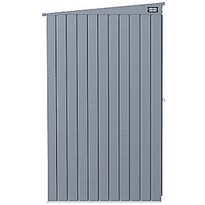 Arrow Shed Elite 8' x 4' Outdoor Lockable Steel Storage Shed Building with Pent Roof, Anthracite