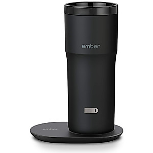Ember Temperature Control Travel Mug 2, 12 oz, Black, 3-hr Battery Life - App Controlled Heated Coffee Travel Mug - Improved Design