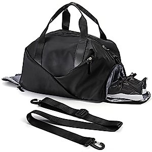 Lyellfe Sports Gym Bag, Waterproof Travel Duffel Bag, Weekender Tote Bag with Shoe Compartment, Large Capacity Overnight Bag for Men Women, Labor and Delivery