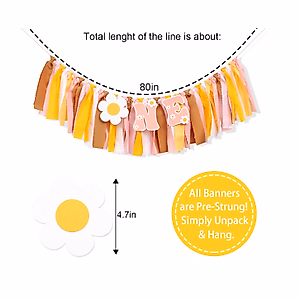 Groovy One First Birthday High Chair Banner - One Groovy Birthday Decorations,groovy Baby Shower,hippie First Birthday Highchair Banner,daisy 1st Birthday Garland,cake Smash Backdrop Banner