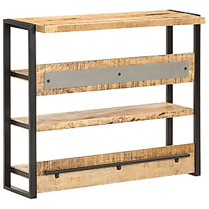 WEHUOSIF Bar Table,Leisure Table,Student Desk,Computer Table,Study Desk,Conference Table,Writing Desk,Reading Table,for Library, and Resting Room, Office,Hotels,47.2"x15.7"x39.8" Rough Mango Wood