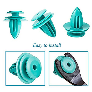 FEBRYTOLD 100Pcs Trim Door Panel Retainer Clips, Car Push Fastener Clips, Door Trim Clips for Toyota Corolla Camry Sequoia Tundra Tacoma, Replace OEM: 90467-10188 with 1Pcs Plastic Fastener Remover