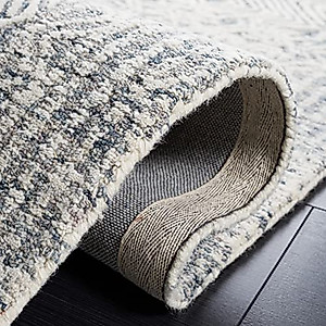 Safavieh Abstract Collection Area Rug - 8' x 10', Grey & Ivory, Handmade Wool, Ideal for High Traffic Areas in Living Room, Bedroom (ABT225F)