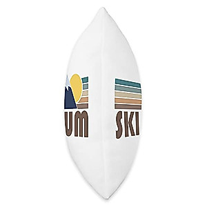 Ski Bum Mountain Retro Designs Ski Bum Retro Mountain Throw Pillow, 18x18, Multicolor