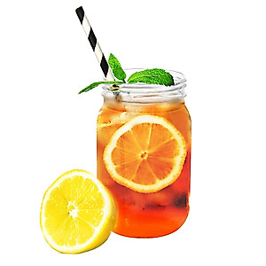 Tebery 12 Pack Clear Plastic Mason Jars with One Piece Lids, 16OZ Mason Cocktail Cup Shatterproof Drinking Jar, Refillable Empty Slime Storage Containers for Overnight Oats, Honey, Spices and Herbs