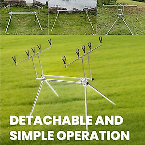 Retractable Fishing Rod Pod Stand Holder Detachable Design Aluminium Alloy Casting Rods Carp Tackle Tools Accessory